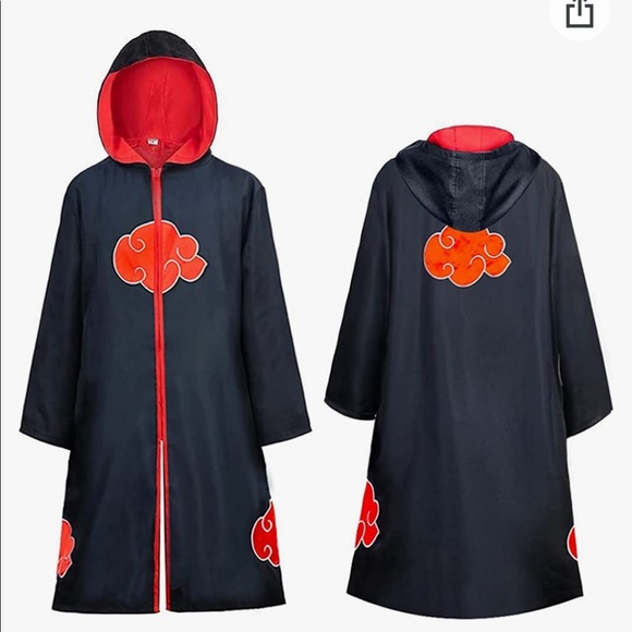 Costumes | Akatsuki Unisex Long Ninja Robe Hooded Cloak With ...